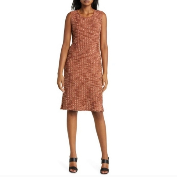 Ming Wang | Dresses | Ming Wing Sleeveless Eyelash Tweed Soft Knit ...